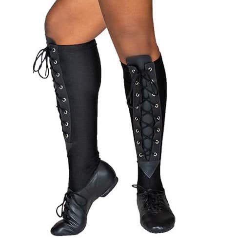 Lace Up Spats - Black - Spangles Dancewear